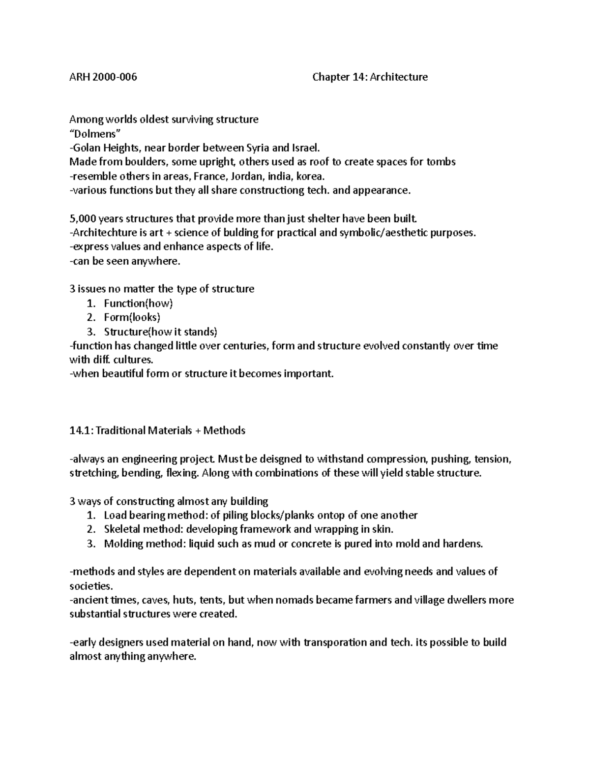 ARH 2000 ; architechture - ARH Chapter 14: Architecture Among worlds ...