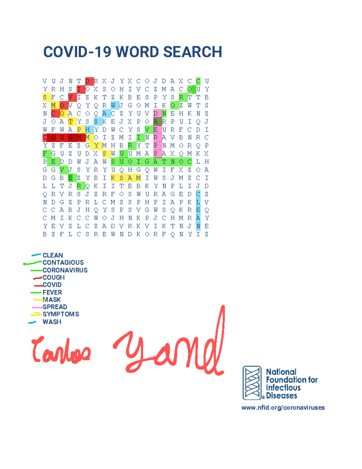 Worksheet #10 unit 2 copia - COVID-19 WORD SEARCH V U J N T D R X J Y X ...