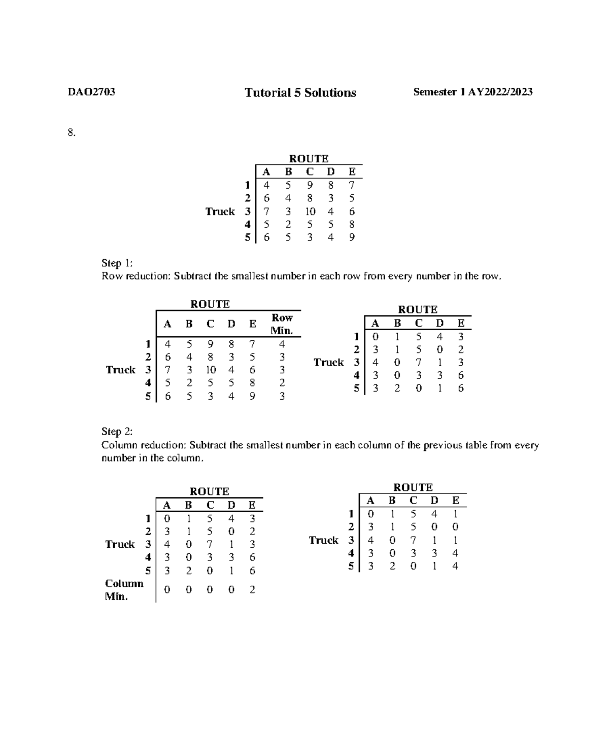 Tutorial 5 Solutions - DAO2703 Tutorial 5 Solutions Semester 1 AY2022 ...