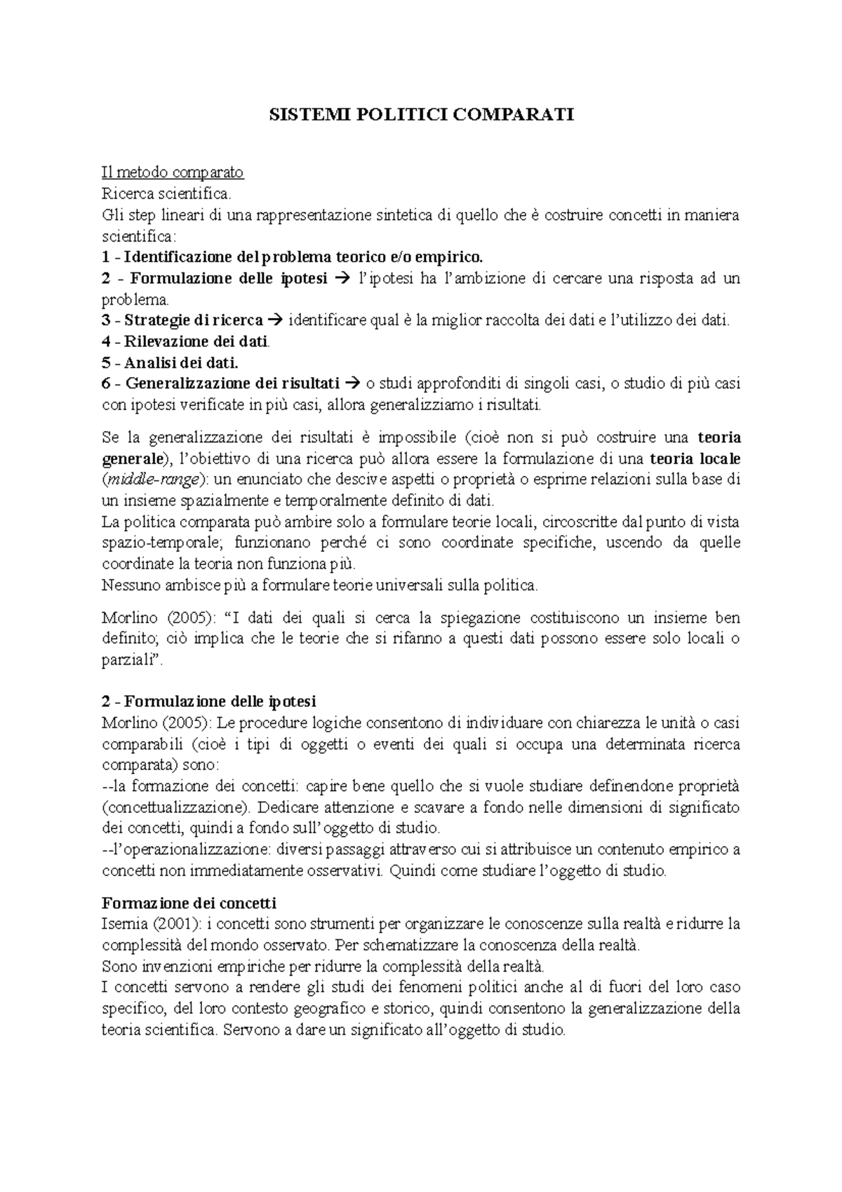 Appunti sistemi politici comparati - SISTEMI POLITICI COMPARATI Il ...
