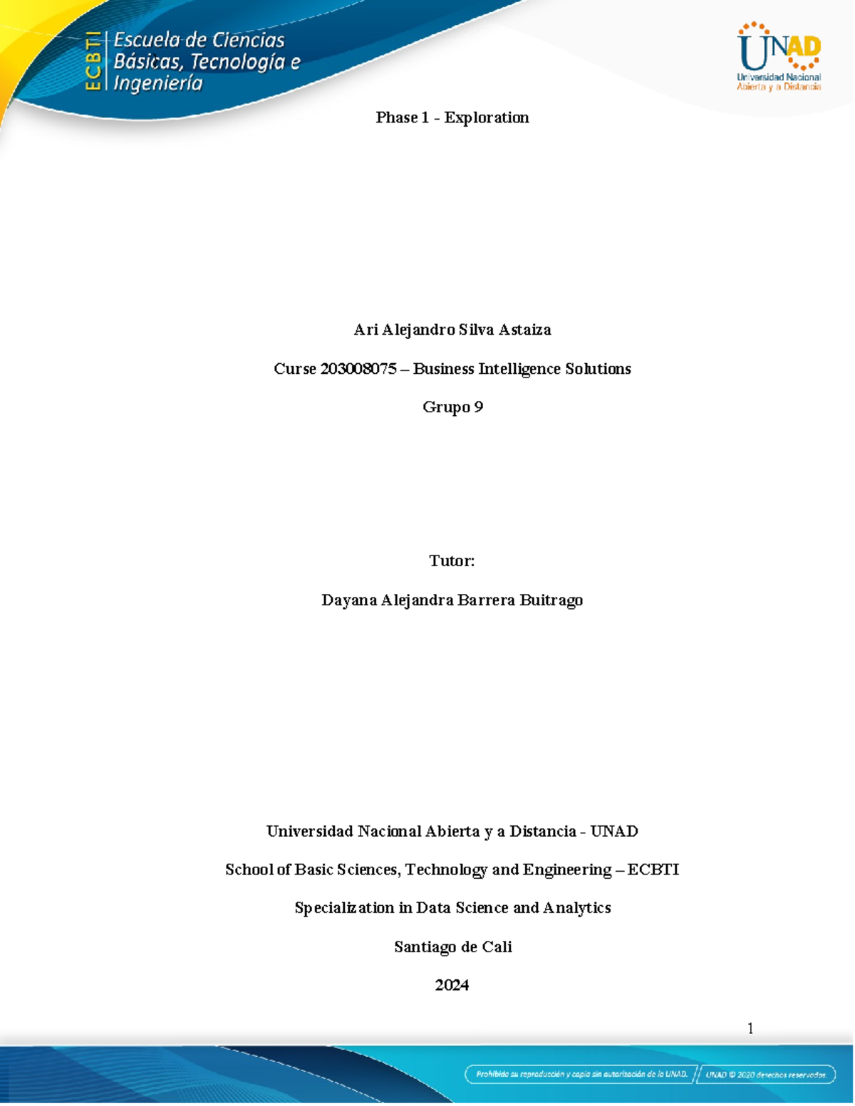 Stage 1 Ari Silva - Phase 1 - Exploration Ari Alejandro Silva Astaiza ...