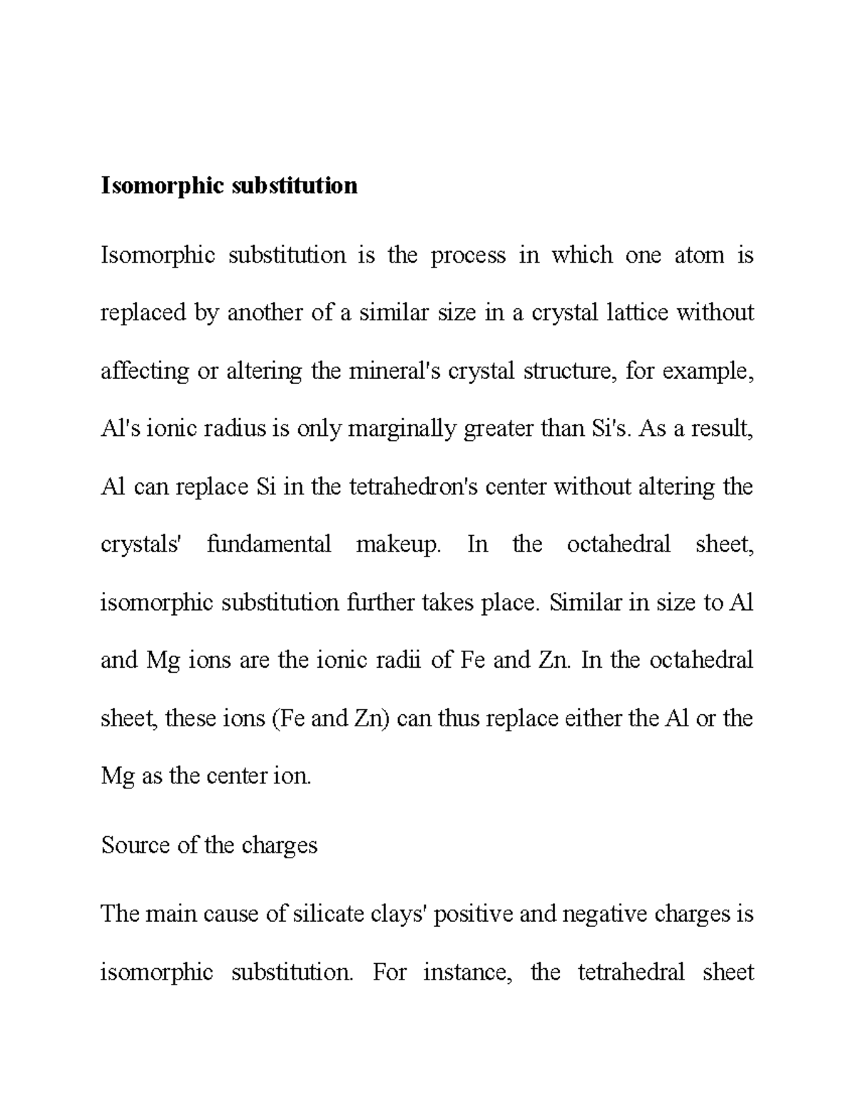 Isomorphic substitution - Isomorphic substitution Isomorphic ...