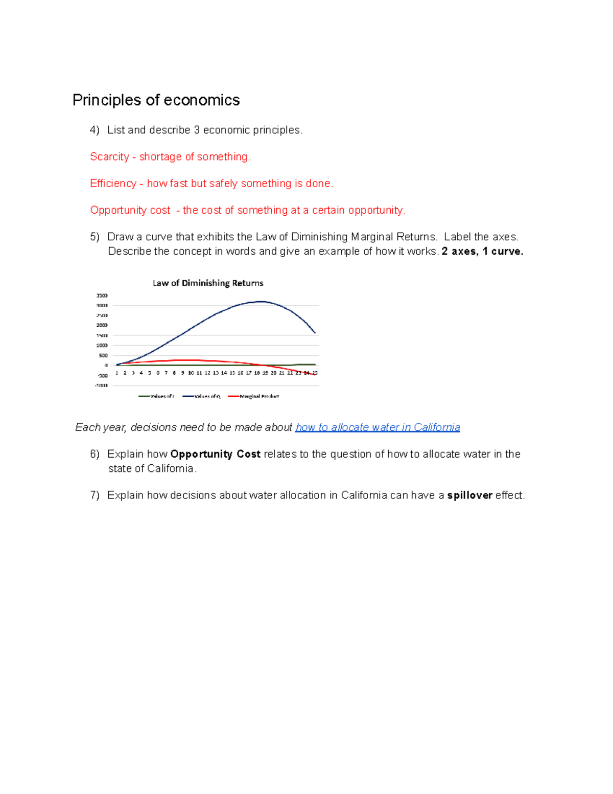 Principles of economics - Principles of economics List and describe 3 ...