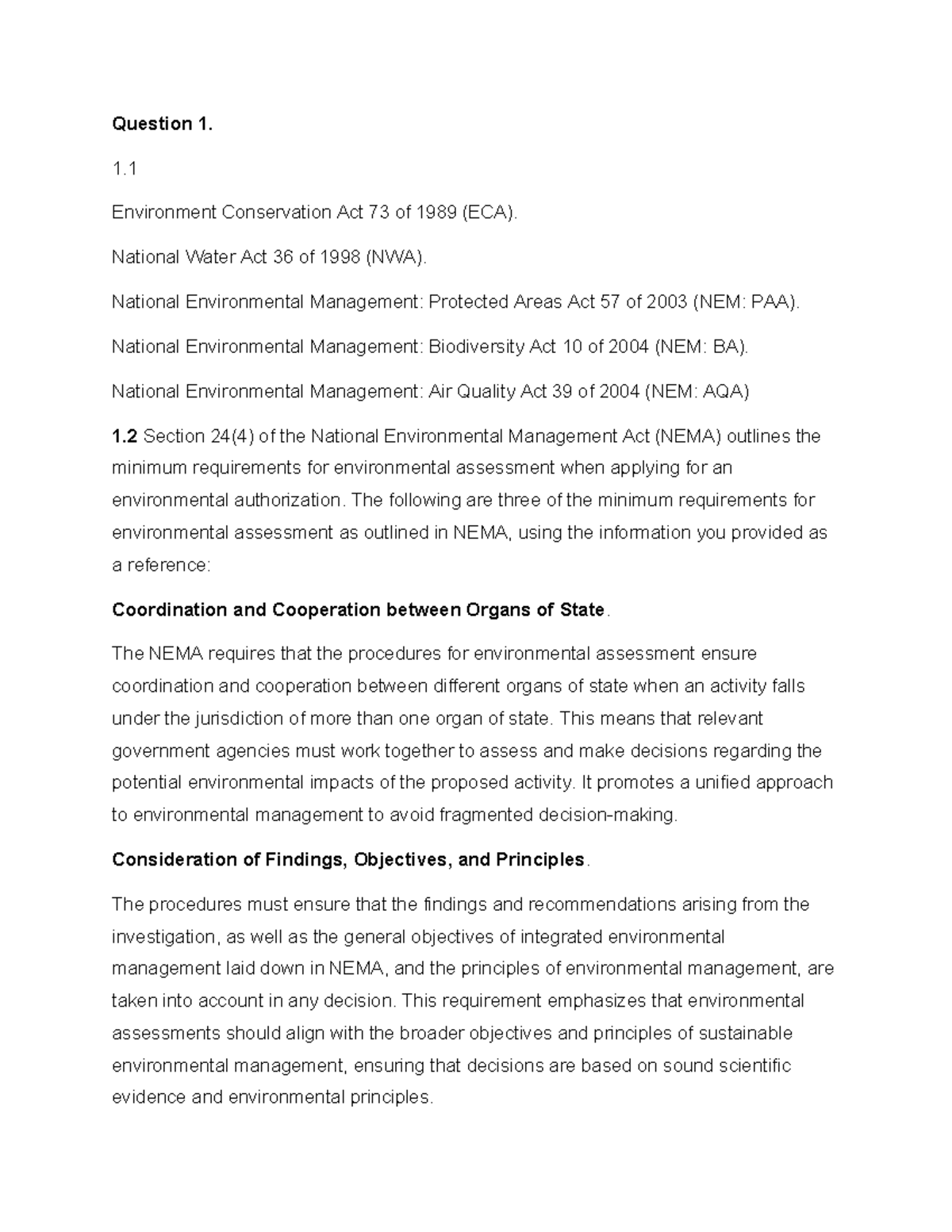 LEG 2601 Exam Sem 2 2023 - highly organized essay. - Question 1. 1 ...