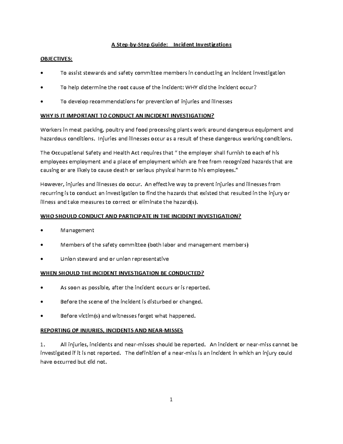 Incident Investigation Guide - A Step-by-Step Guide: Incident ...