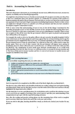 Chapter 4 Financial Statements (Overview) - Unit 4: Financial ...