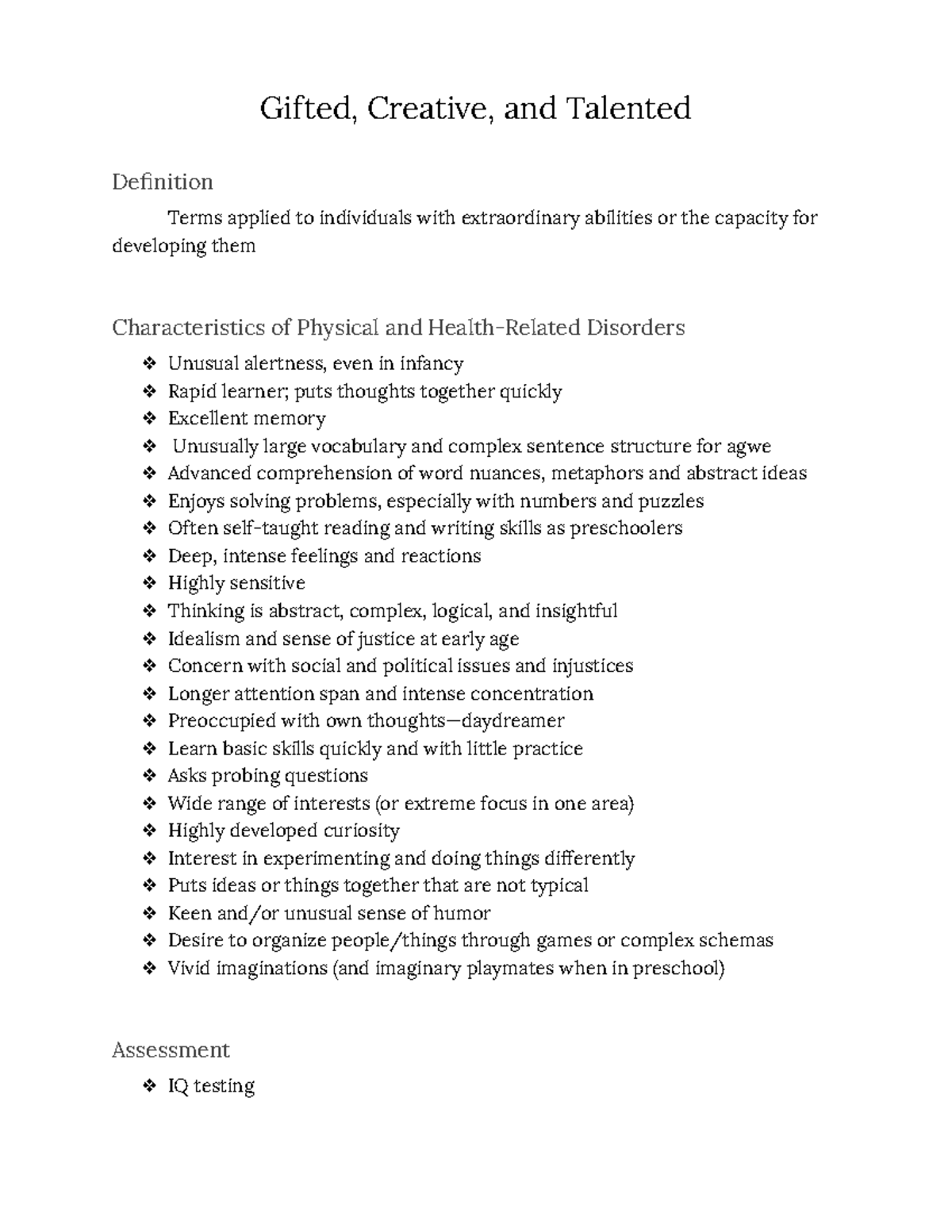 Gifted, Creative, and Talented - Gifted, Creative, and Talented ...