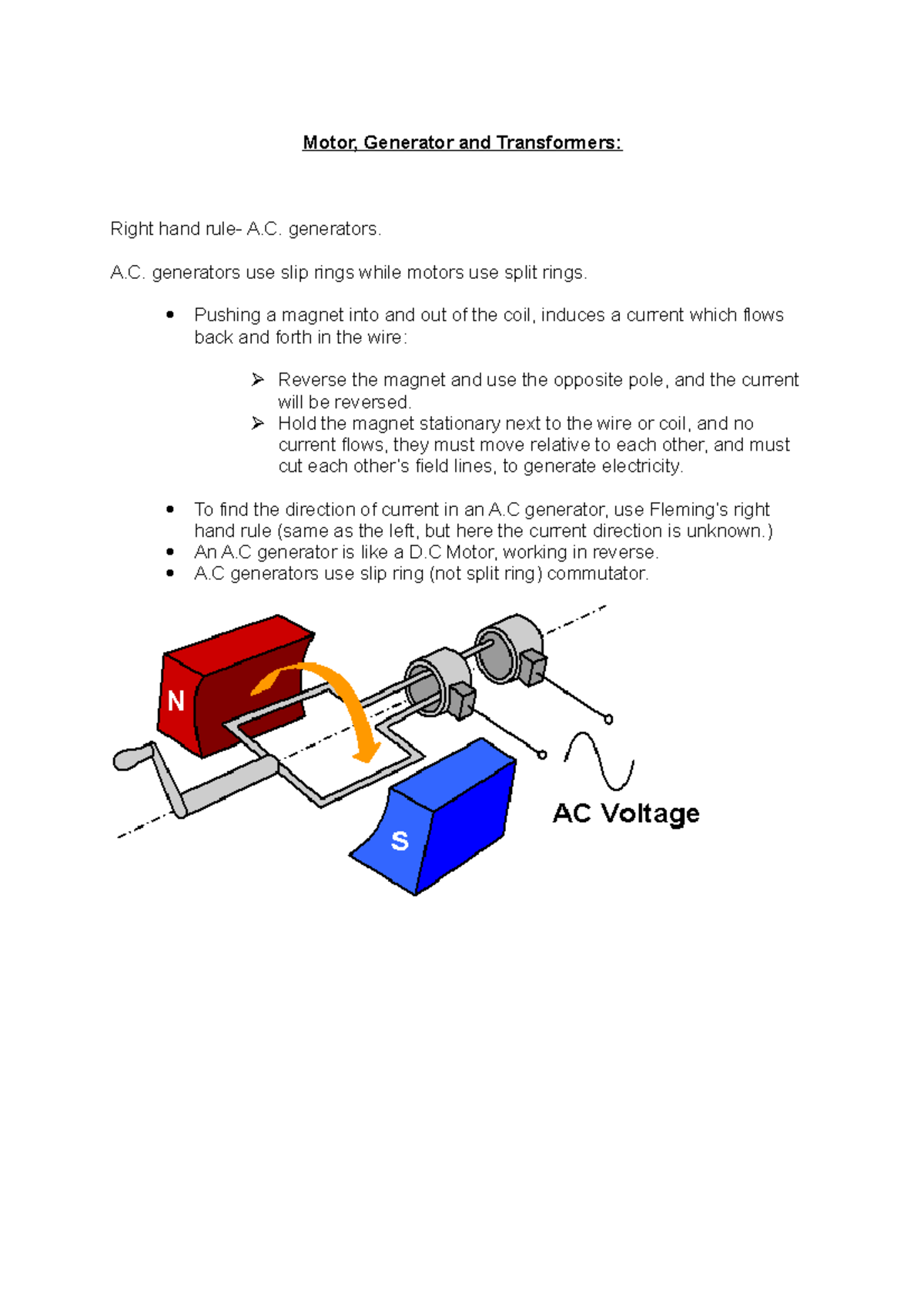 Motors, transformers, generators - Motor, Generator and Transformers ...