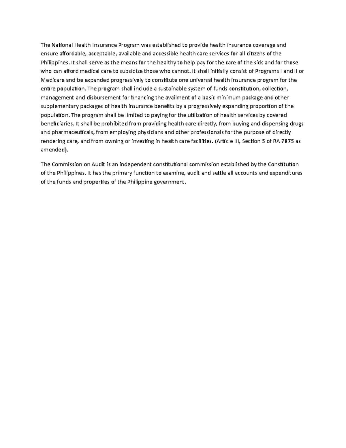 The National He-WPS Office - The National Health Insurance Program was ...