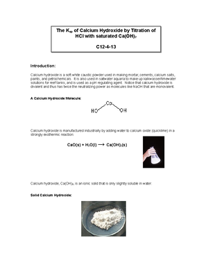 EDTA-calcium - notes on chemical reactions of calcium - College of ...