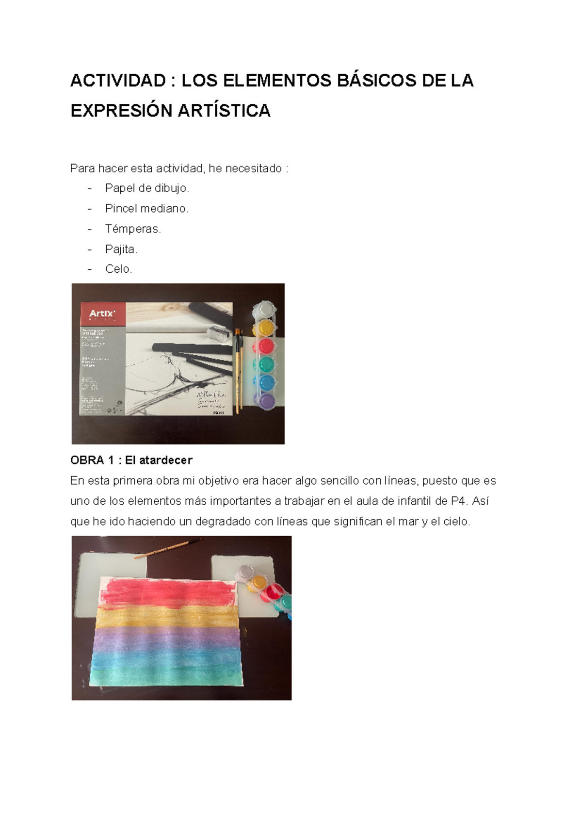 Elementos basicos de la expresion artistica Ariadna Herrando - ACTIVIDAD : LOS ELEMENTOS BÁSICOS ...