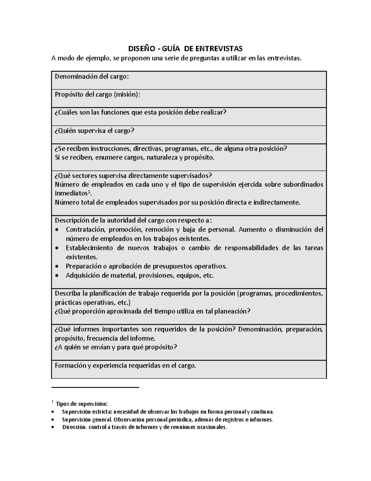 M12. Diseño - Modelo DE Entrevistas - DISE—O - GUÕA DE ENTREVISTAS A ...