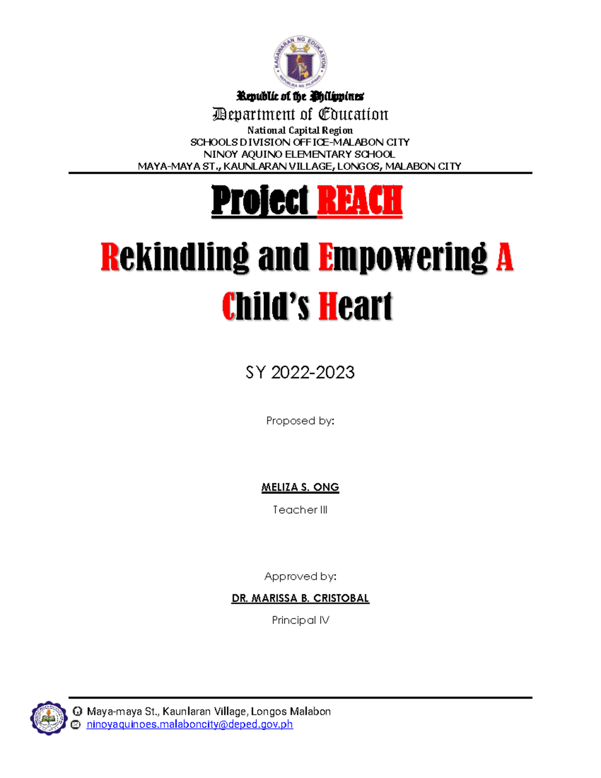 Project Reach - ............................................ - Republic ...