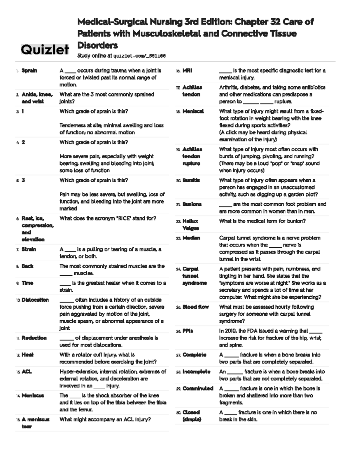 Study Guide 32 Rnsg 2318 Studocu