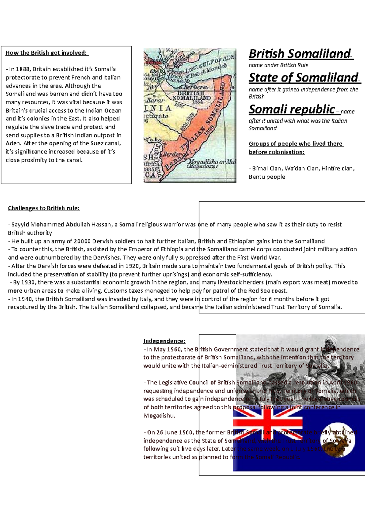 British Somaliland Research - How the British got involved: In 1888 ...