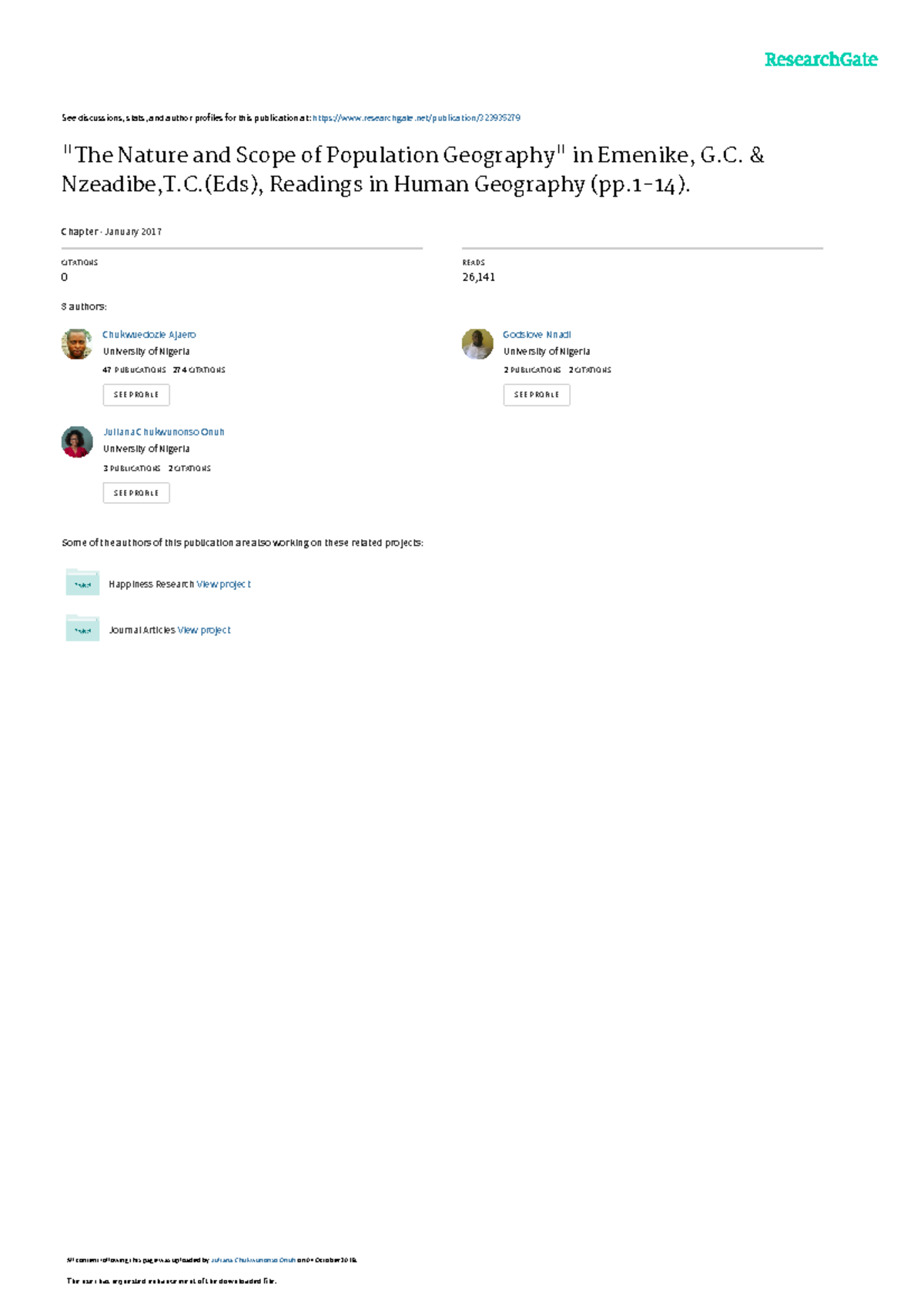Population GEO. Nature N Scope - See discussions, stats, and author ...