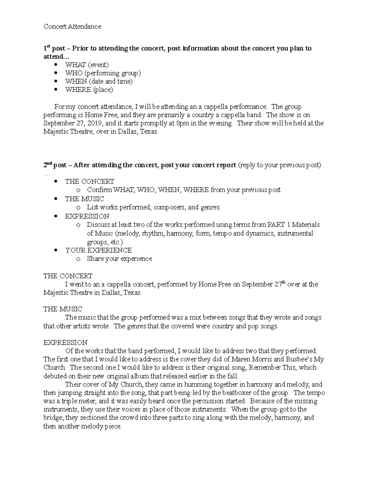Music Discussion - notes that I used for the group presentation ...