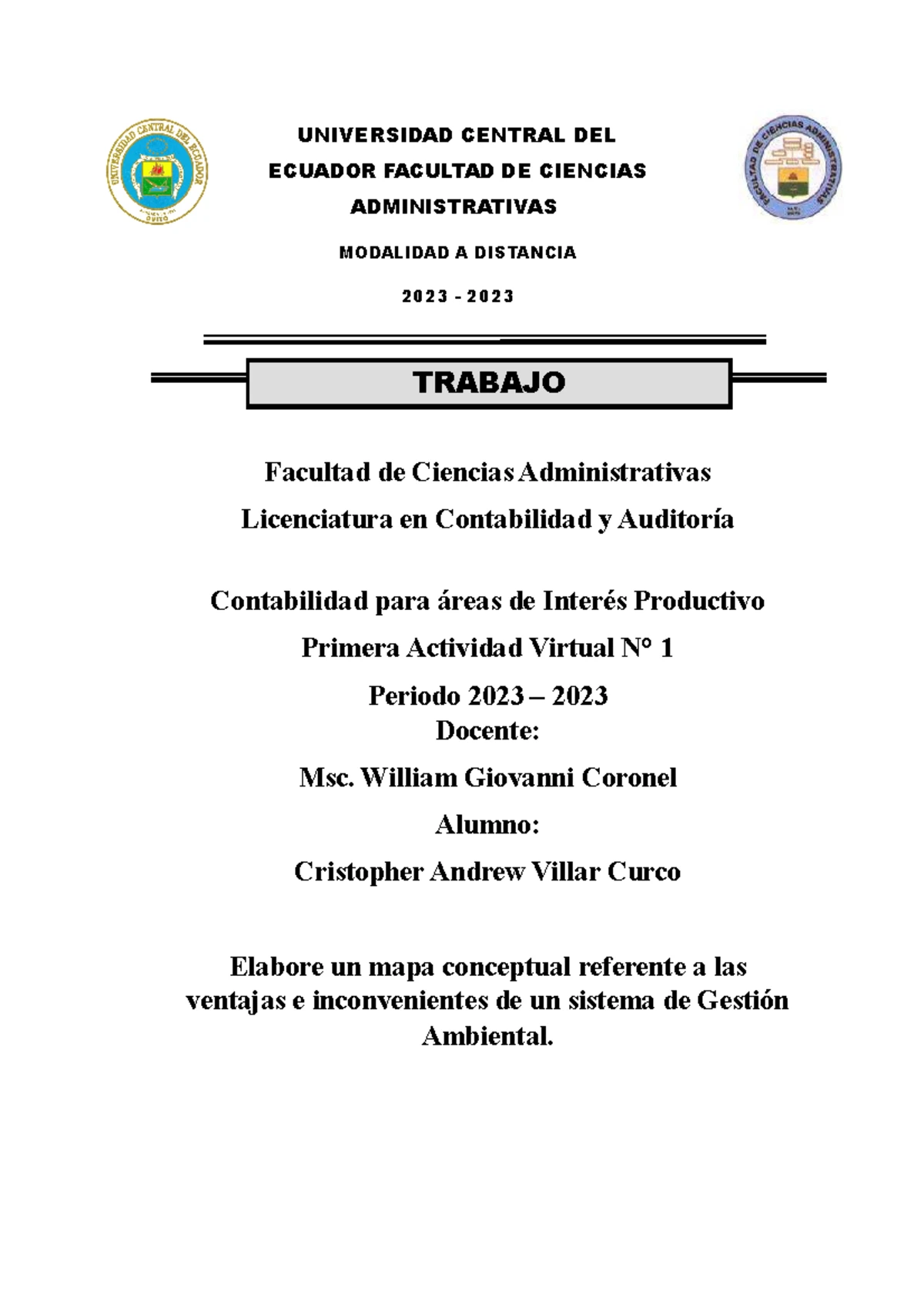 2da Actividad Contabilidad par Áreas de Interés Productivo - TRABAJO ...