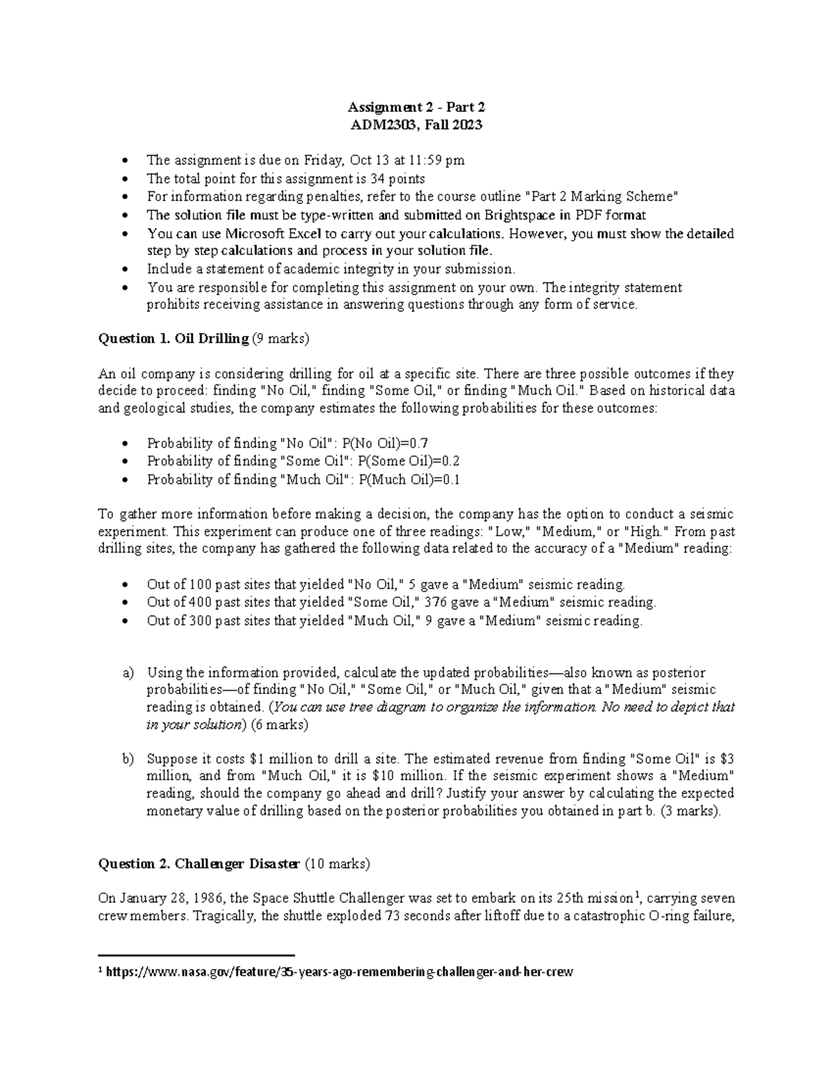 Assignment 2 Part 2 Stats Assignment 2 Part 2 Adm2303 Fall 2023 The Assignment Is Due On