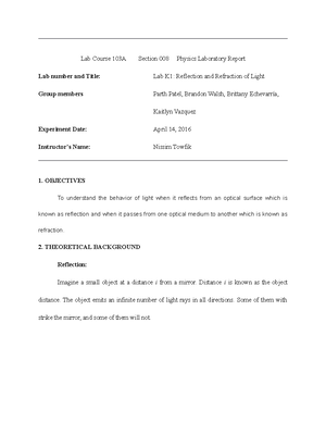 Physics Lab Report #2 - Google Docs - Physics Lab 109 One-Dimensional ...