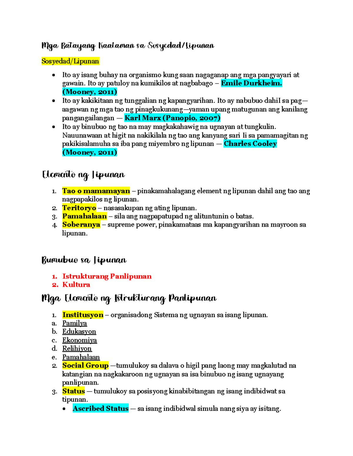 Lipunan - Mga Batayang Kaalaman sa Sosyedad/Lipunan Sosyedad/Lipunan ...