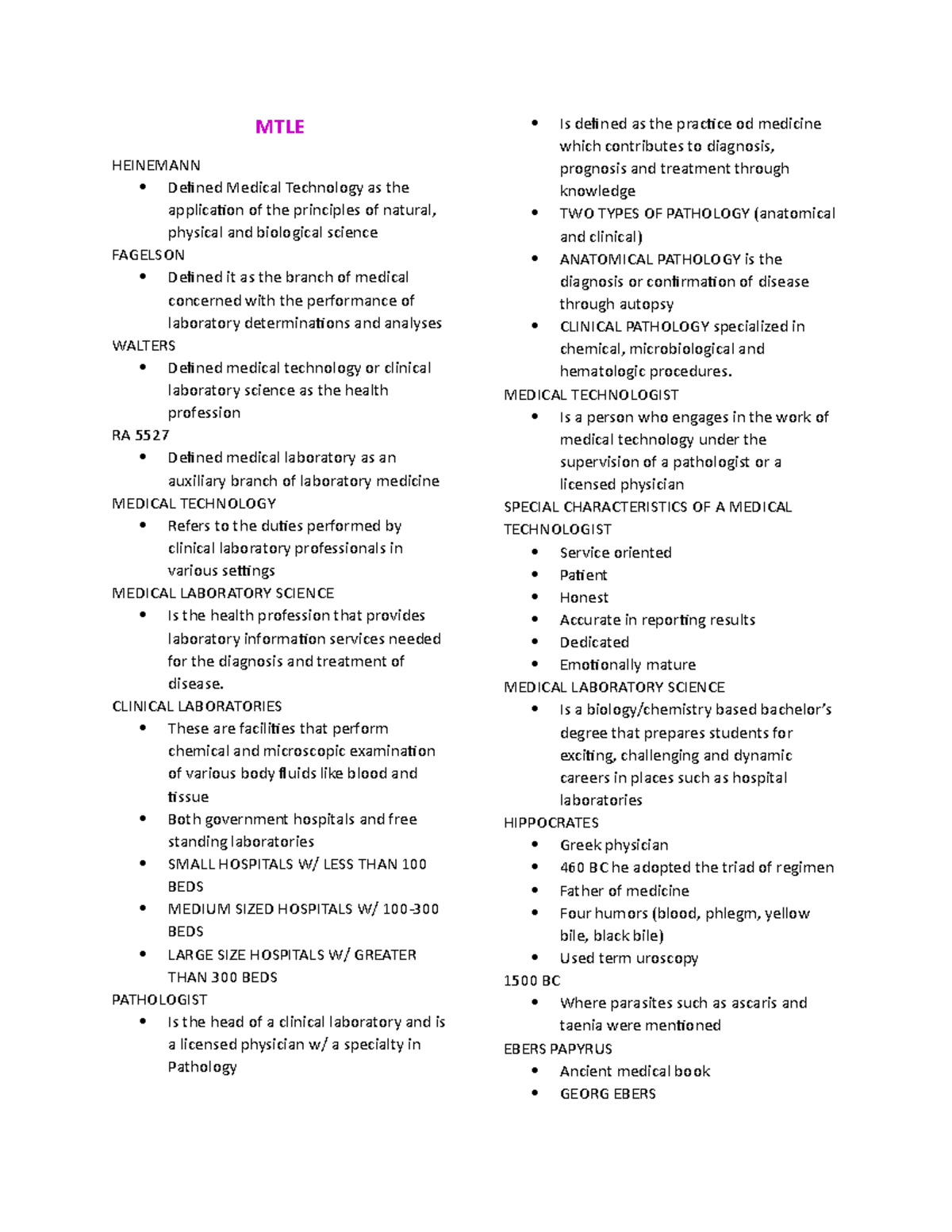 MTLE - this is for MT LAW - MTLE HEINEMANN Defined Medical Technology as the application of the ...
