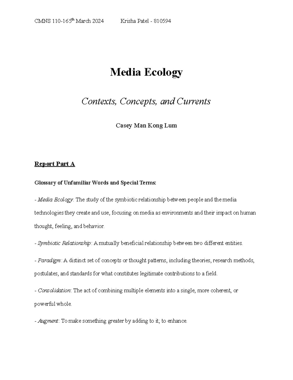 Media Ecology Report - Media Ecology Contexts, Concepts, and Currents ...
