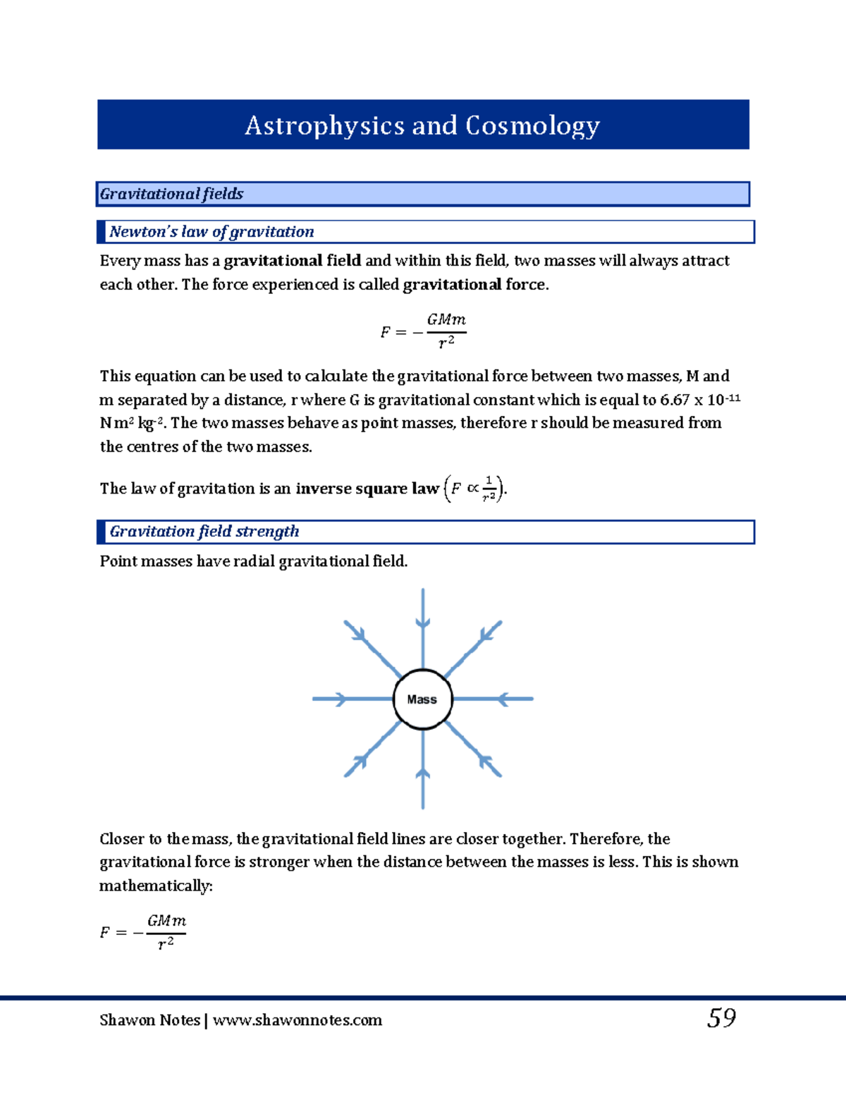 Astrophysics - Short notes on Unit 5 - Astrophysics and Cosmology ...