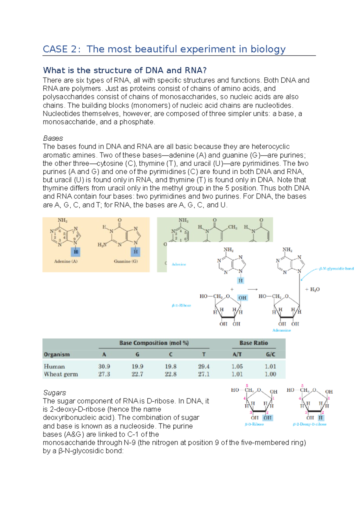 Case 2 The most beautiful experiment in biology - CASE 2: The most ...