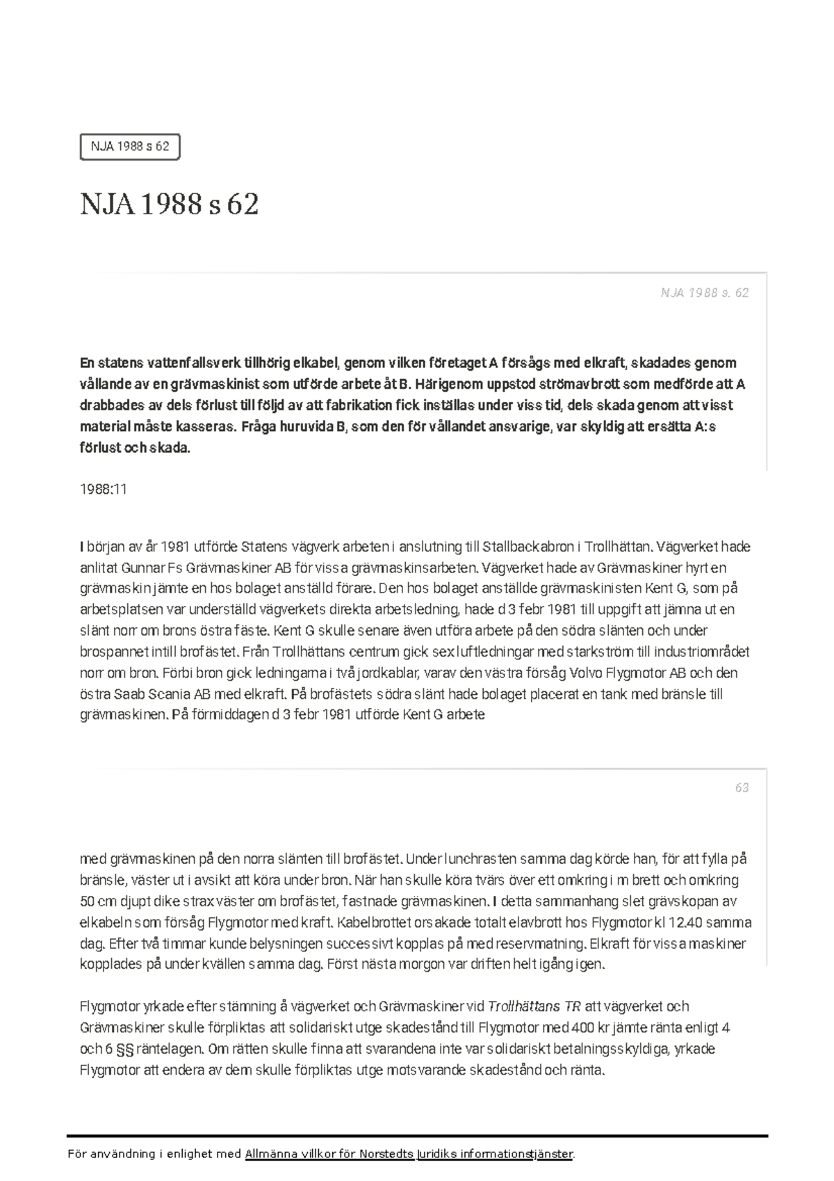 Nja 1988 s 0062 52d99b09c4969e44e6ba8ba04fcf48d07264 b8de - NJA 1988 s 62 NJA 1988 s 62 En ...