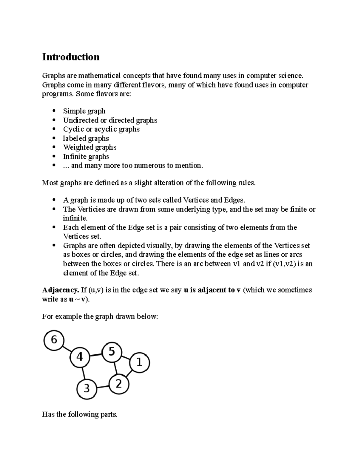 Computer graphics notes - Introduction Graphs are mathematical concepts ...