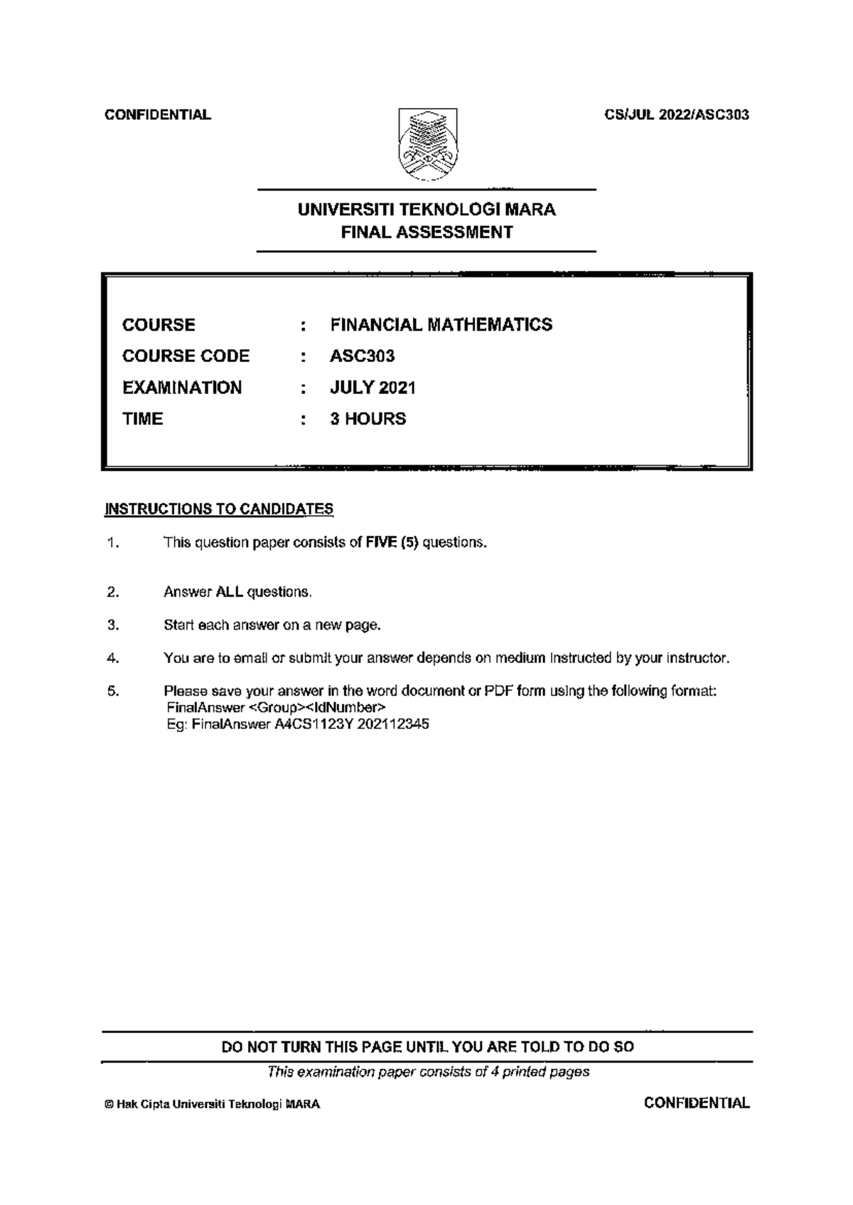 Faculty Computer Sciences AND Mathematic 2022 Session 2 - Diploma ...