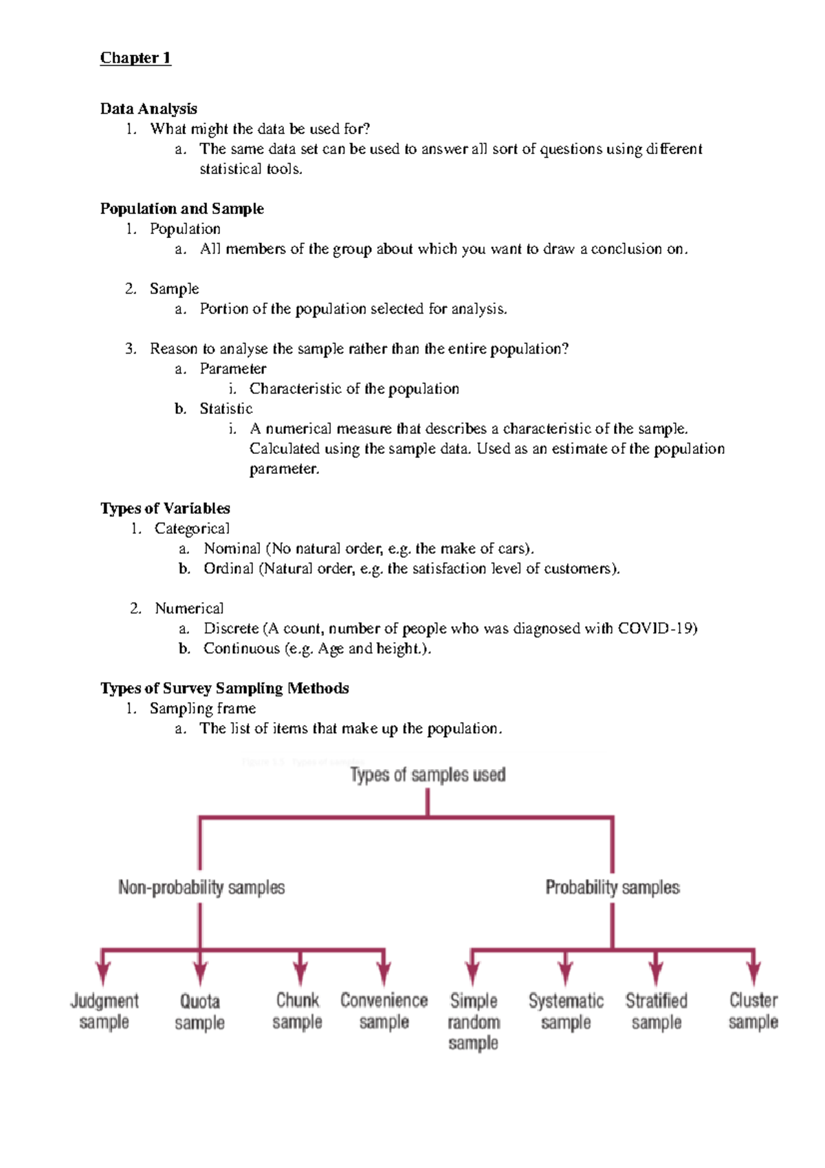 Chapter 1 -stat 1008 - Chapter 1 Data Analysis 1 might the data be used ...
