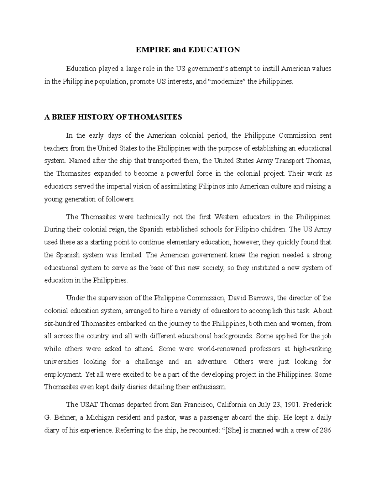 Philippines Empire AND Education - EMPIRE and EDUCATION Education ...