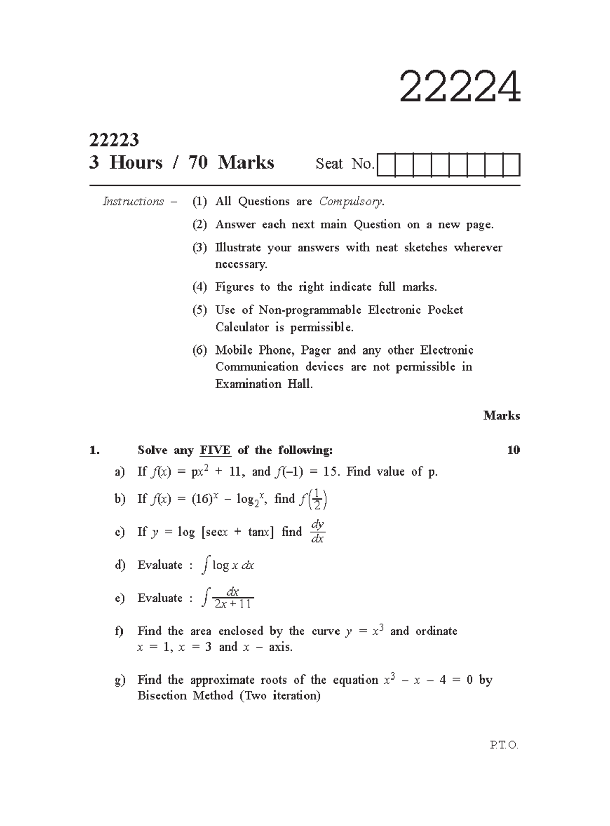 22224-2023-Summer-question-paper[Msbte study resources] - P.T. Instructions – (1) All Questions ...
