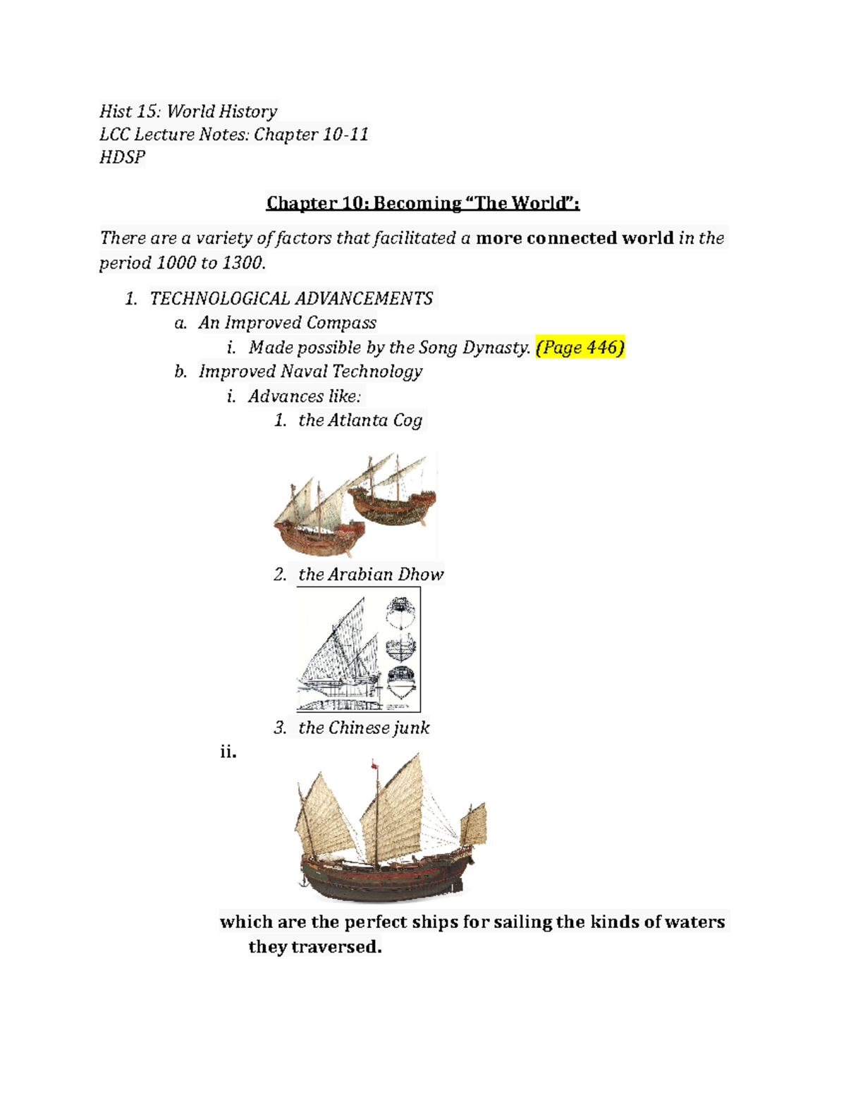 Lecture 10 and 11 - From textbook Worlds Together Worlds Apart - Hist ...