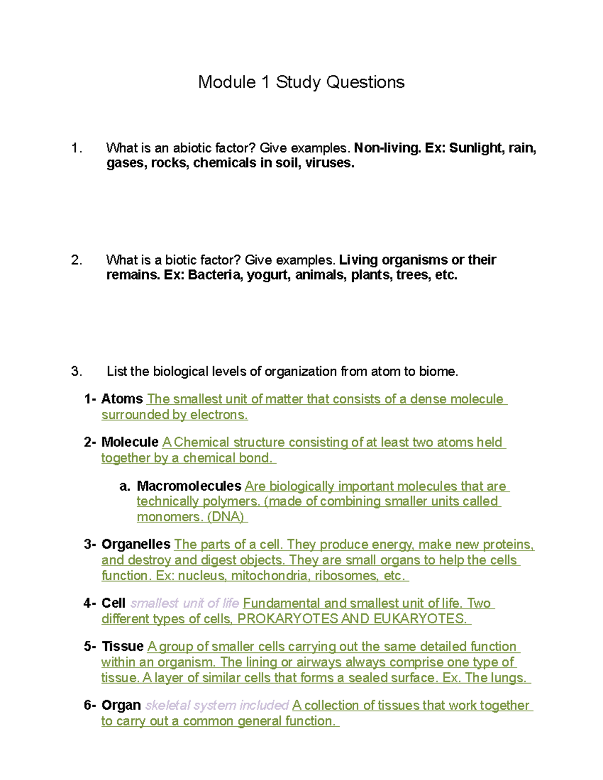 C190.v3 module 1 study questions - Module 1 Study Questions 1. What is ...