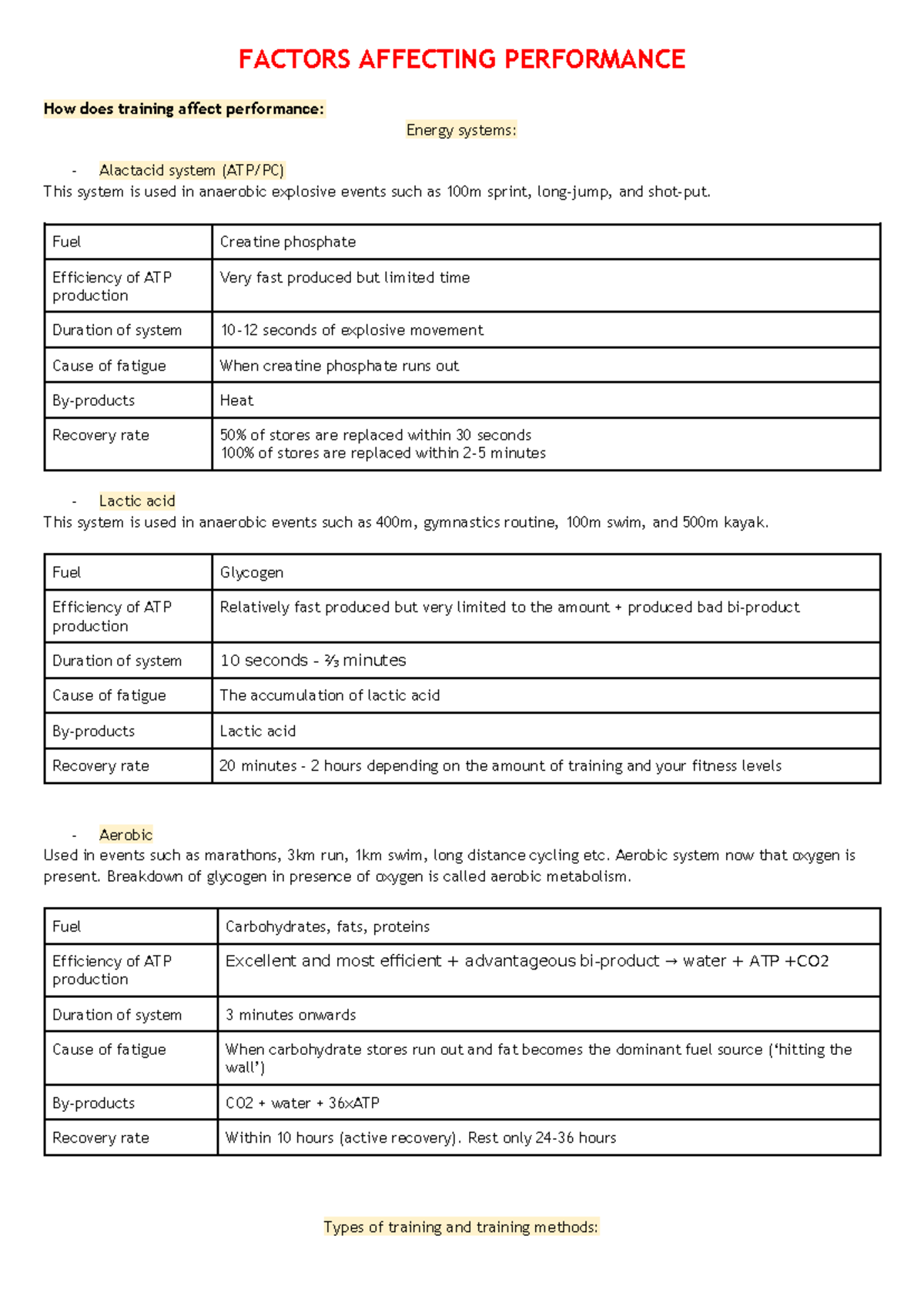 Factors Affecting Performance - FACTORS AFFECTING PERFORMANCE How does ...