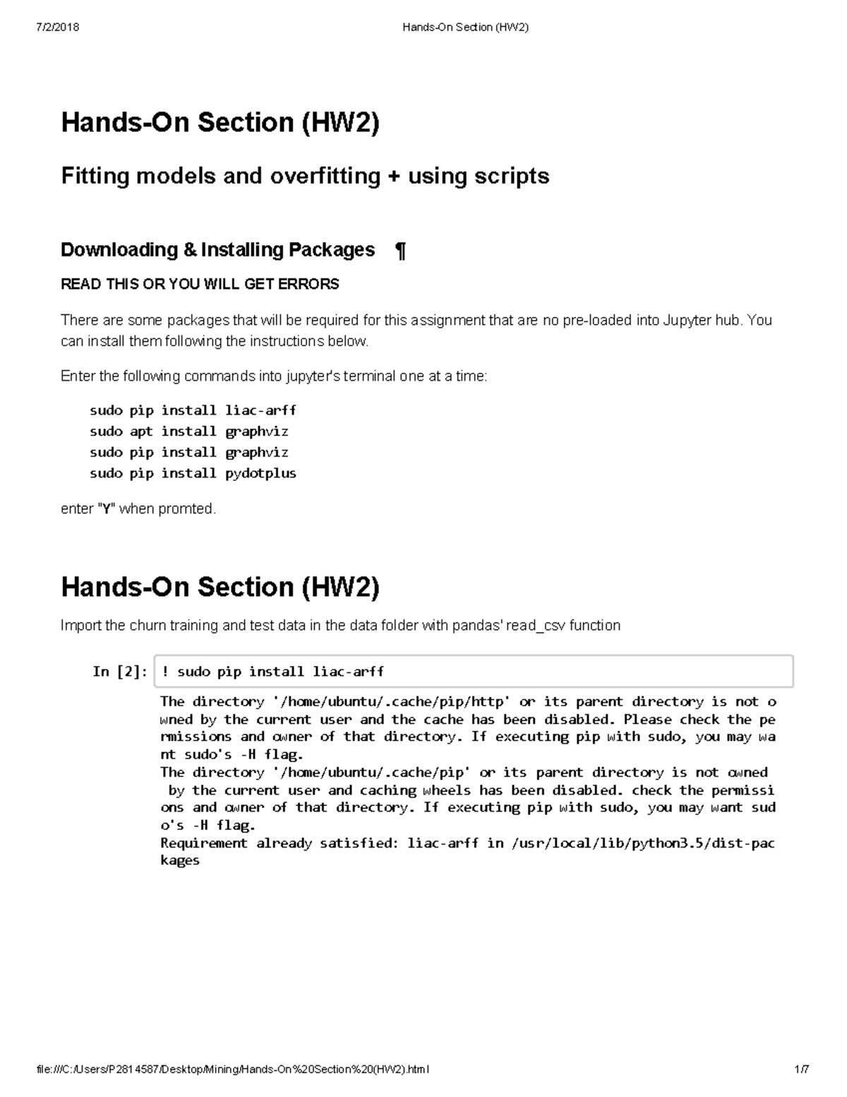 Hands-On Section (HW2) - 7/2/2018 Hands-On Section (HW2) Hands-On ...