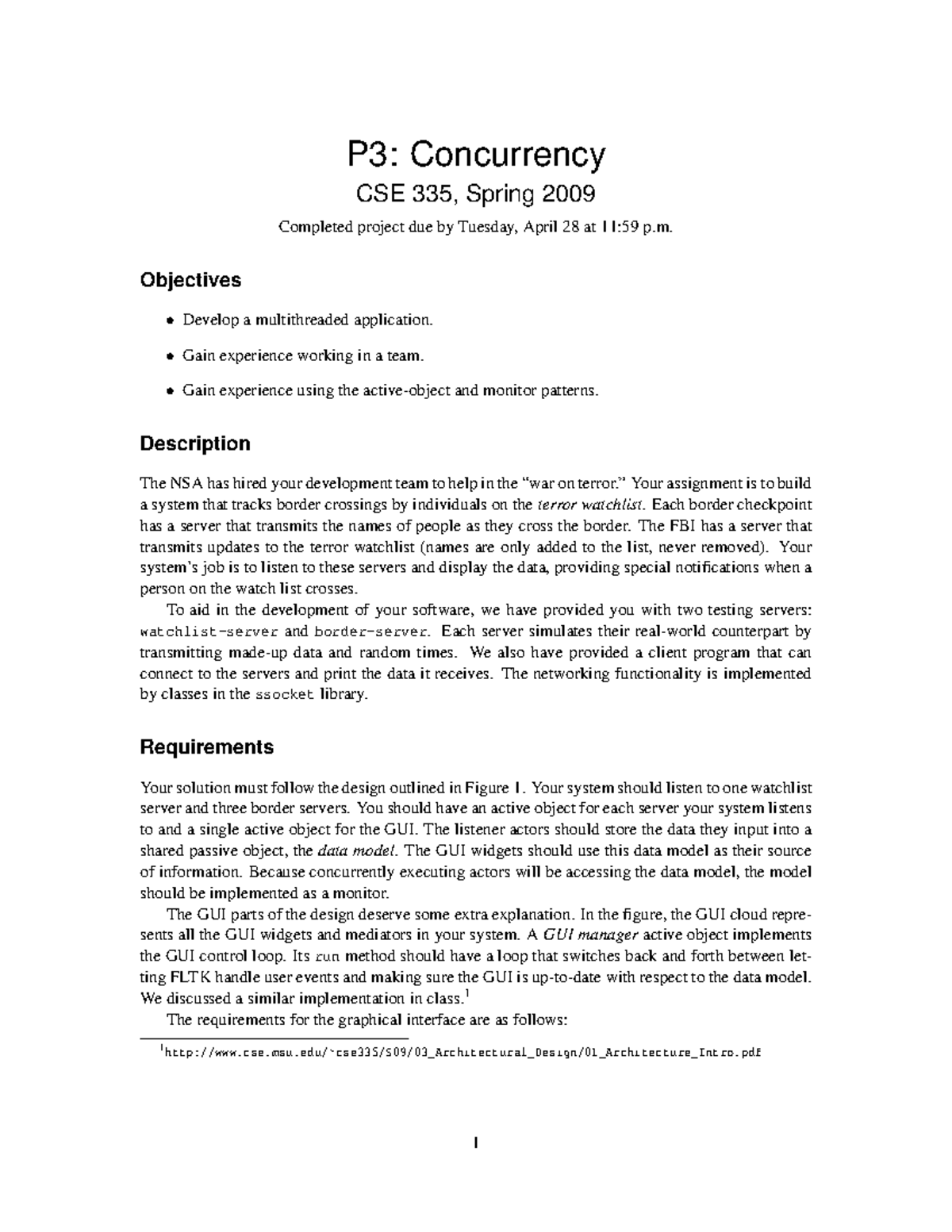 P3 Concurrency explained - P3: Concurrency CSE 335, Spring 2009 ...
