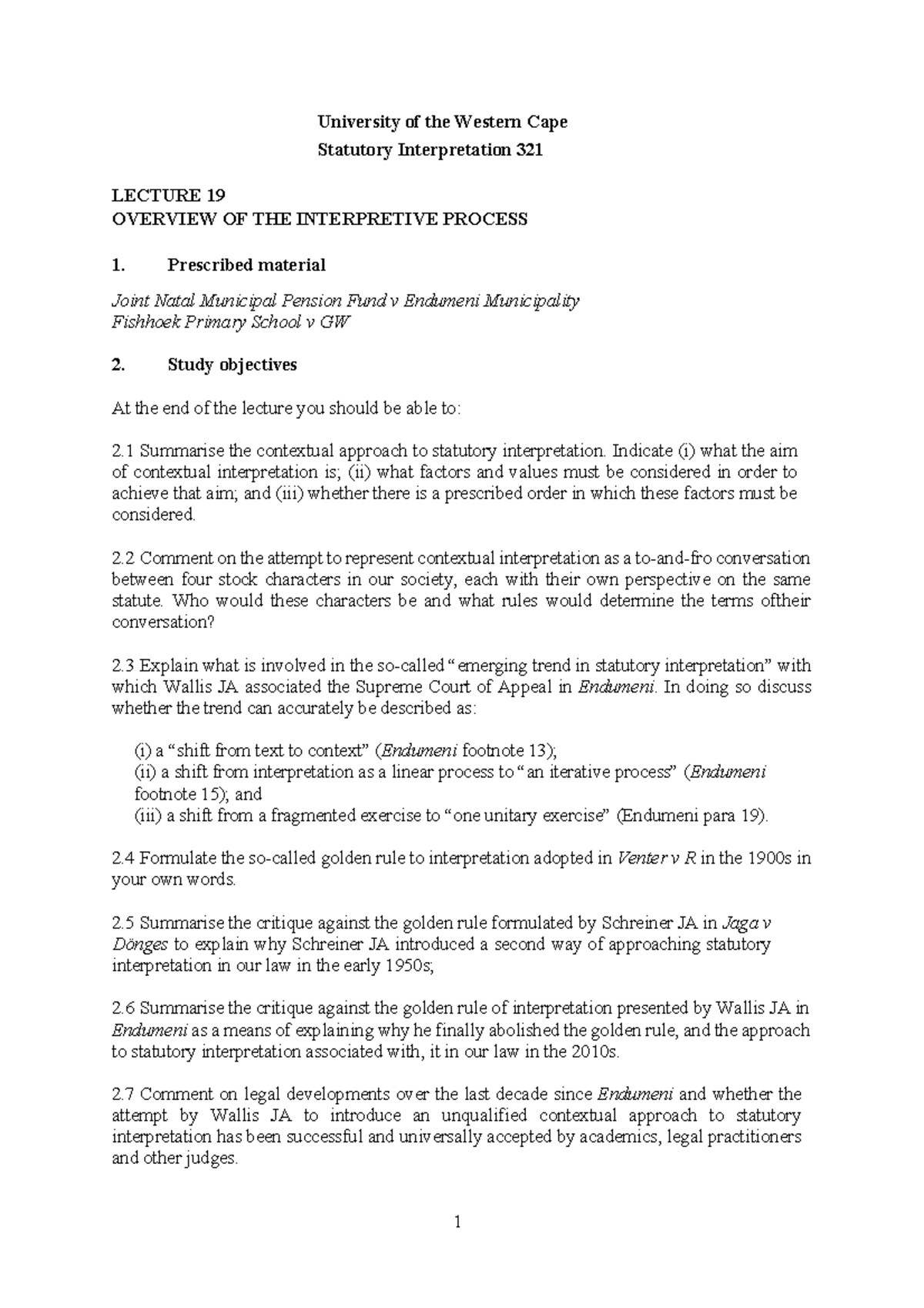 2022 Lecture 19 Overview of the interpretive process - University of ...