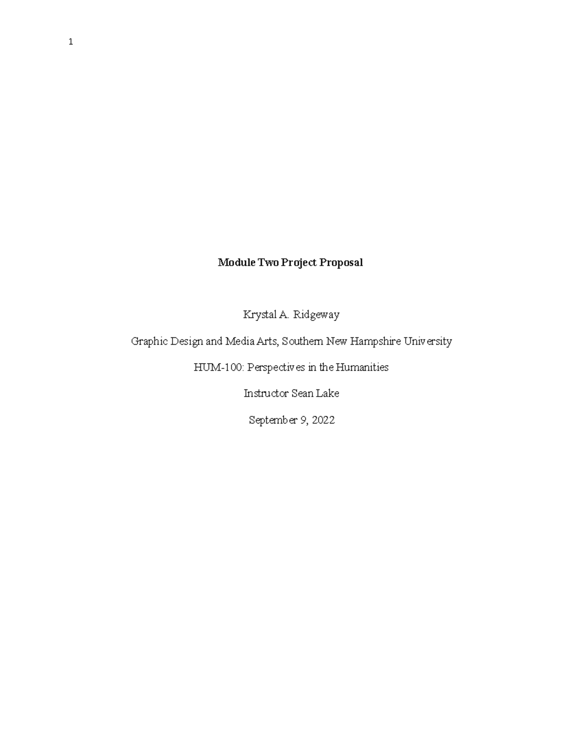 Module 2 Project Proposal - Module Two Project Proposal Krystal A ...