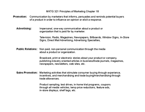 321 Marketing Principles Chapter 13 - MKTG 321 Principles of Marketing ...