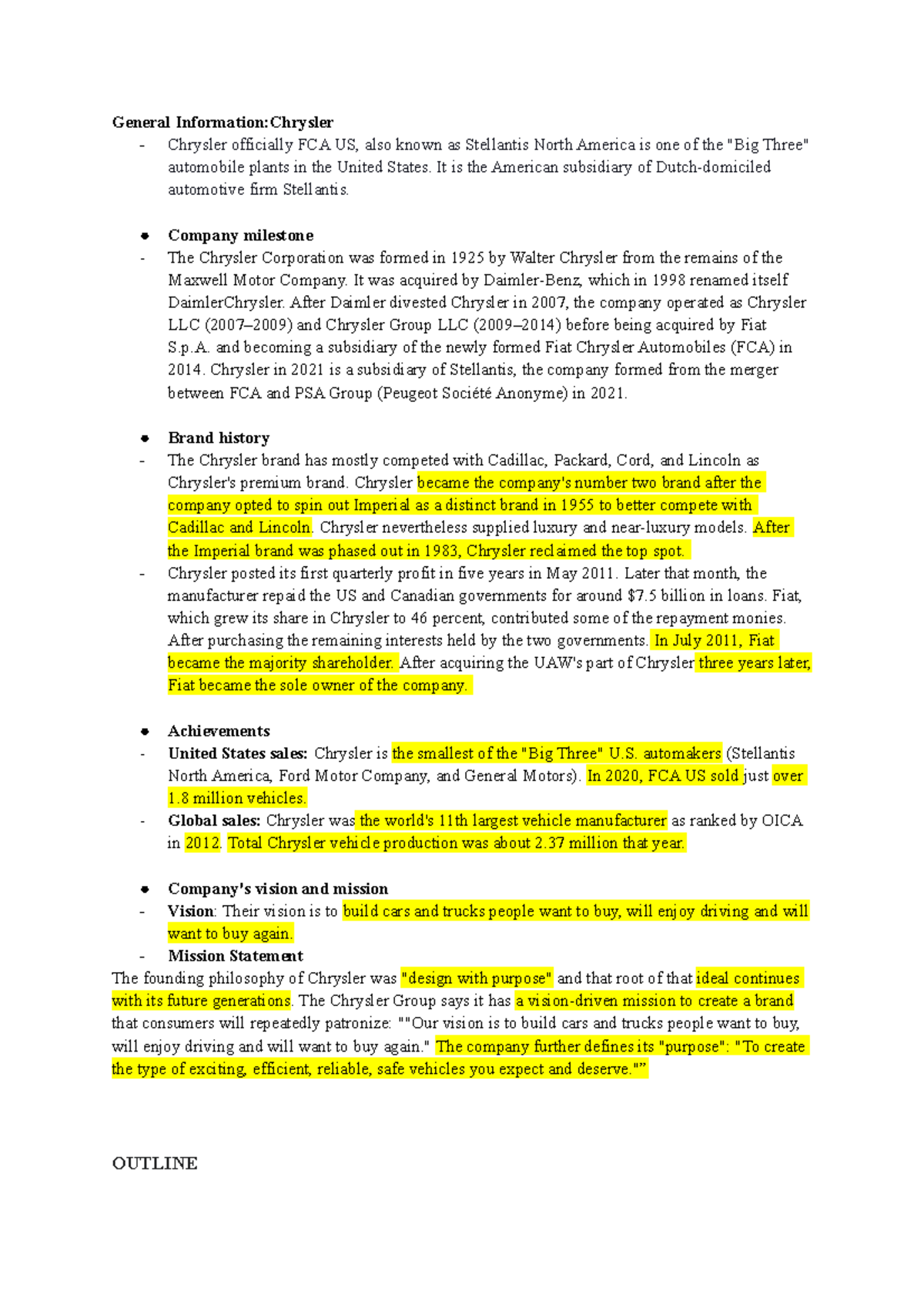 General Information about Chrysler - General Information:Chrysler ...