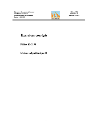 Bases de données avancées Examen,SMI-S6 - Université Mohamed 1er ...