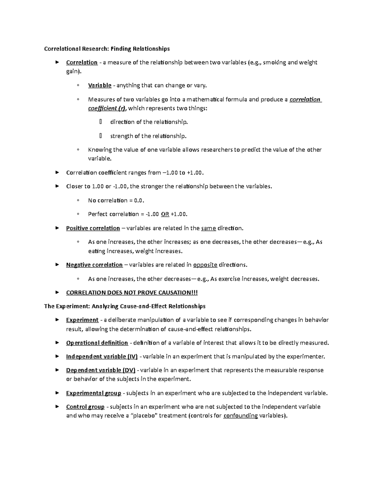 Pyschological Reserach Day 2 - Correlational Research: Finding ...
