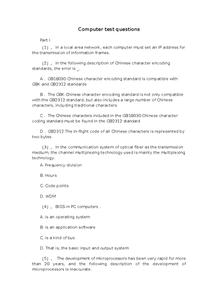 Computer Fundamentals Review Essentials - Turing proposed: the ...