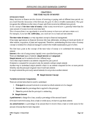 FM-I CH. 3 - CHAPTER THREE - CHAPTER 3: CHAPTER 3: THE TIME VALUE OF ...