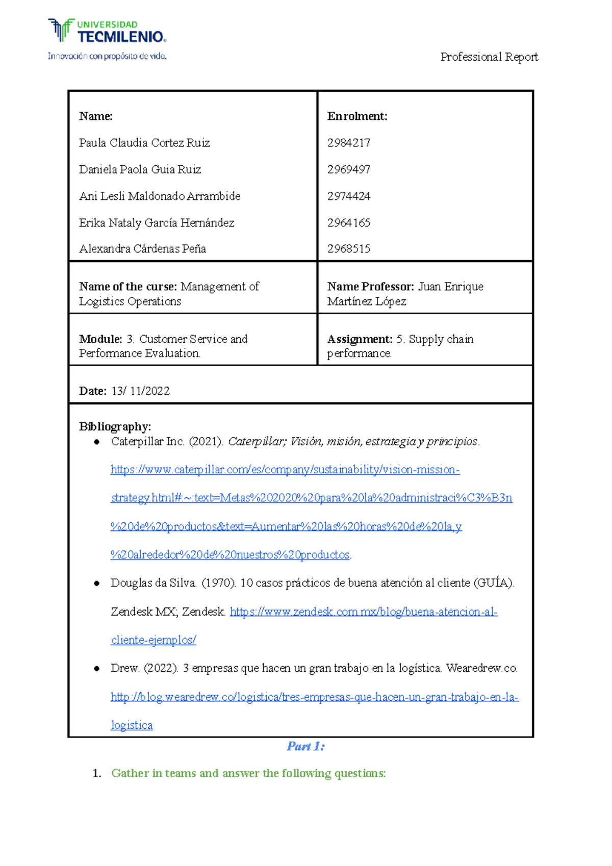 Activity 5 - Managment - wwwwwwwwwwwwwwww - Name: Paula Claudia Cortez ...
