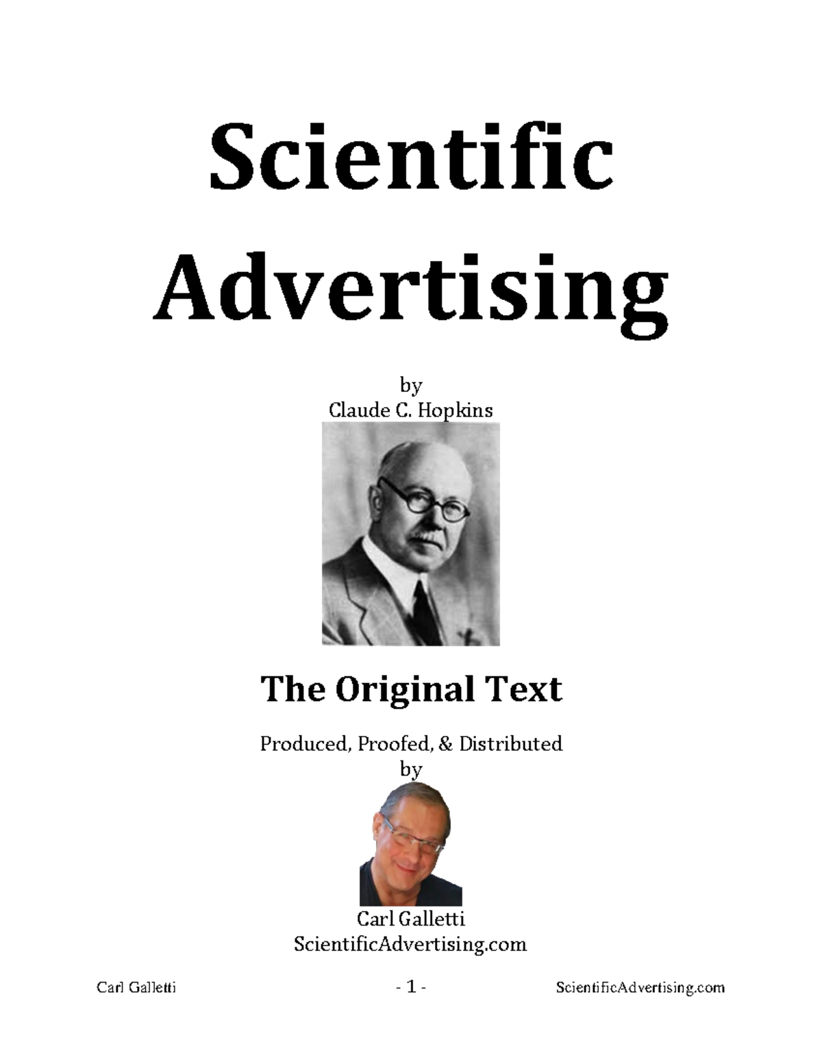 Claude Hopkins Scientific Advertising - Scientific Advertising by ...